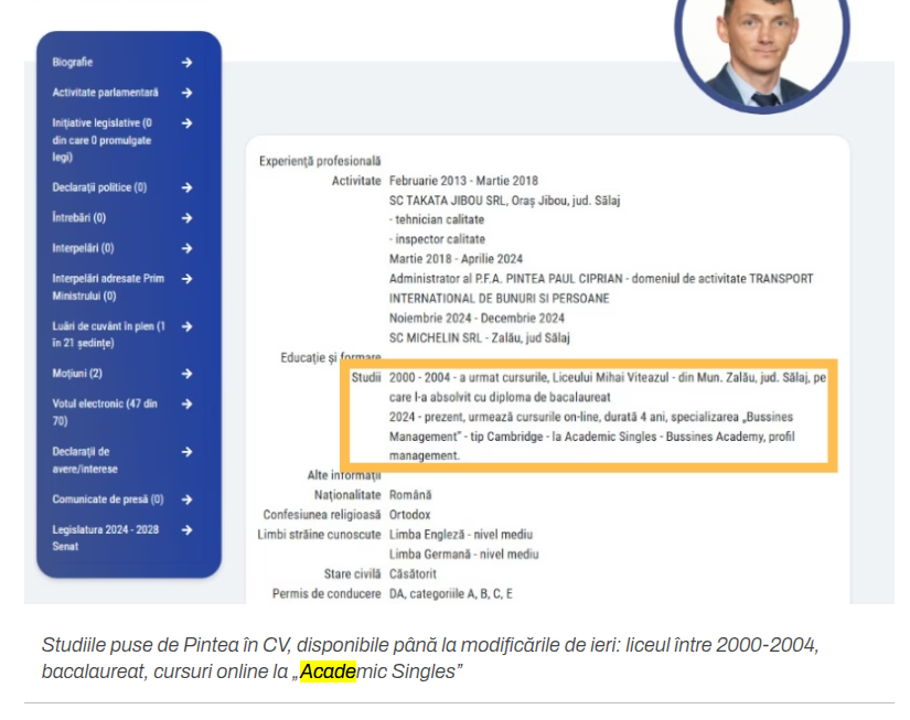 Un senator POT urmează cursurile unui site de matrimoniale